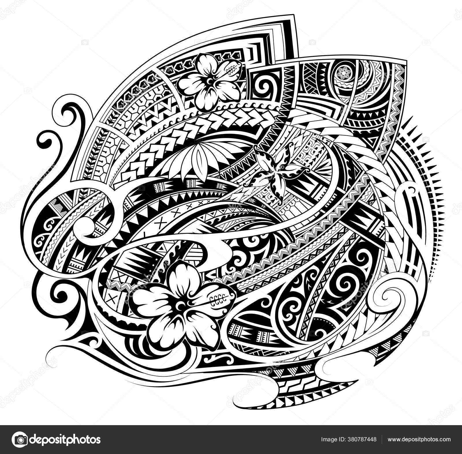 Polynesian style ornament as a print design or fabric Stock Vector ...