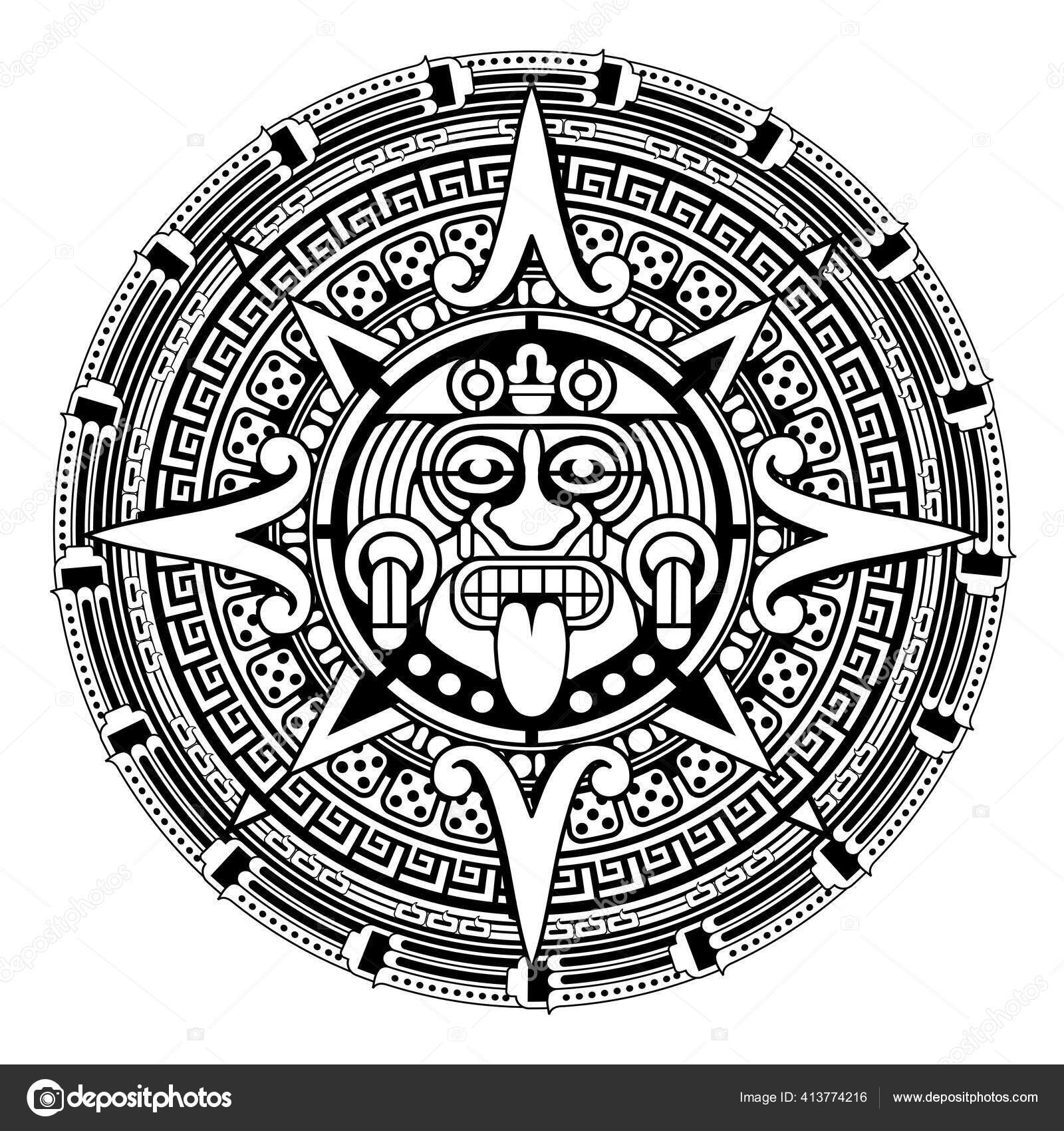 Tribal Aztec Sun