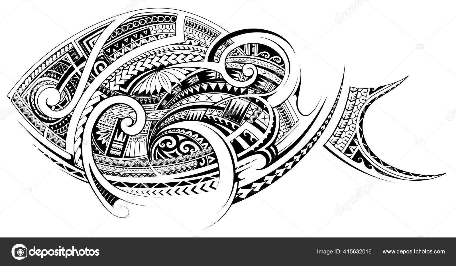 Maori style fish tattoo Stock Vector by ©akv_lv 415632016