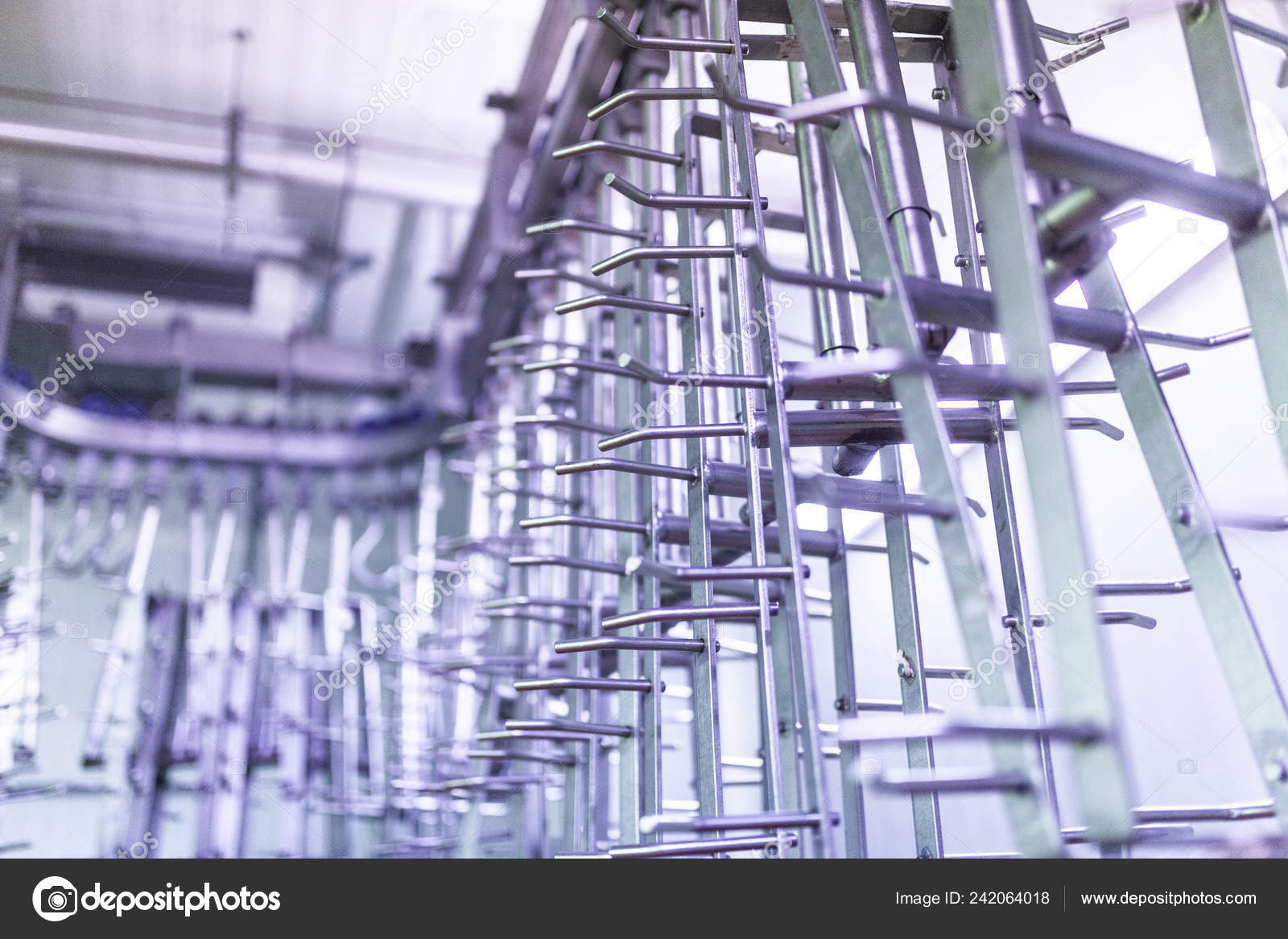 Rail Transport System Meat Cutting Room — Stock Photo ...