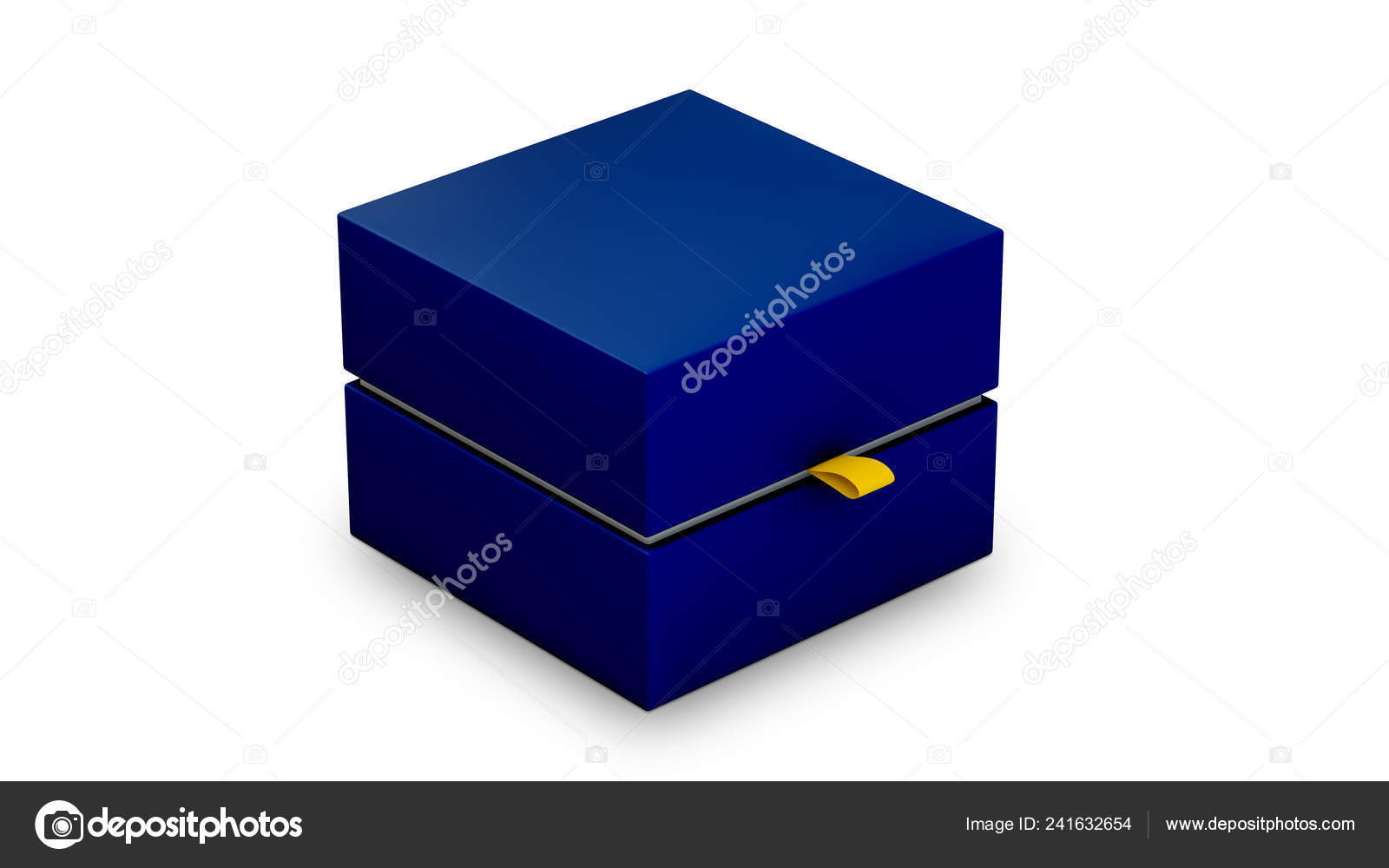 Blue Box Packaging Mockup Rendering Isolated Stock Photo by ...