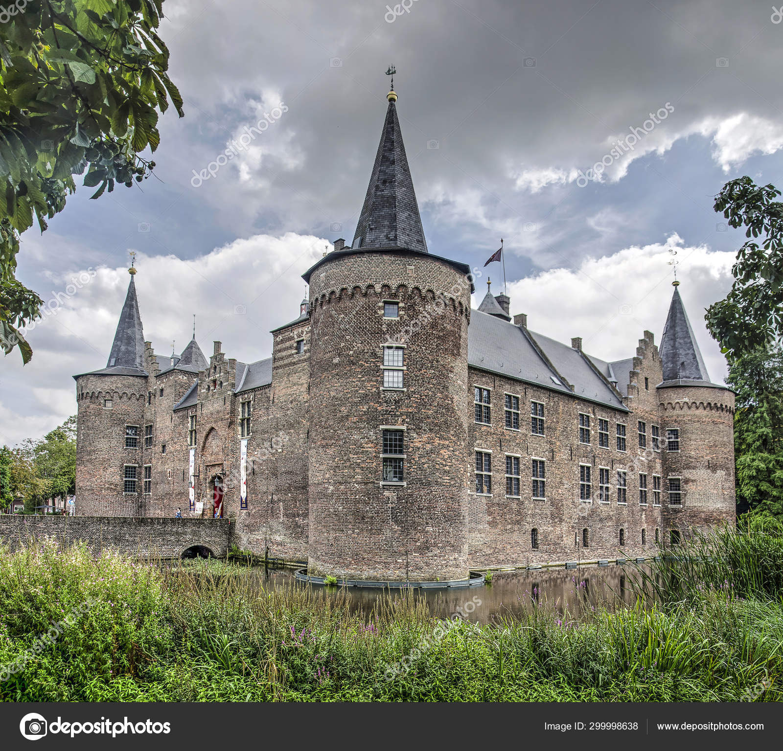 Helmond Netherlands August 2019 View Walls Towers 14Th Century Castle ...