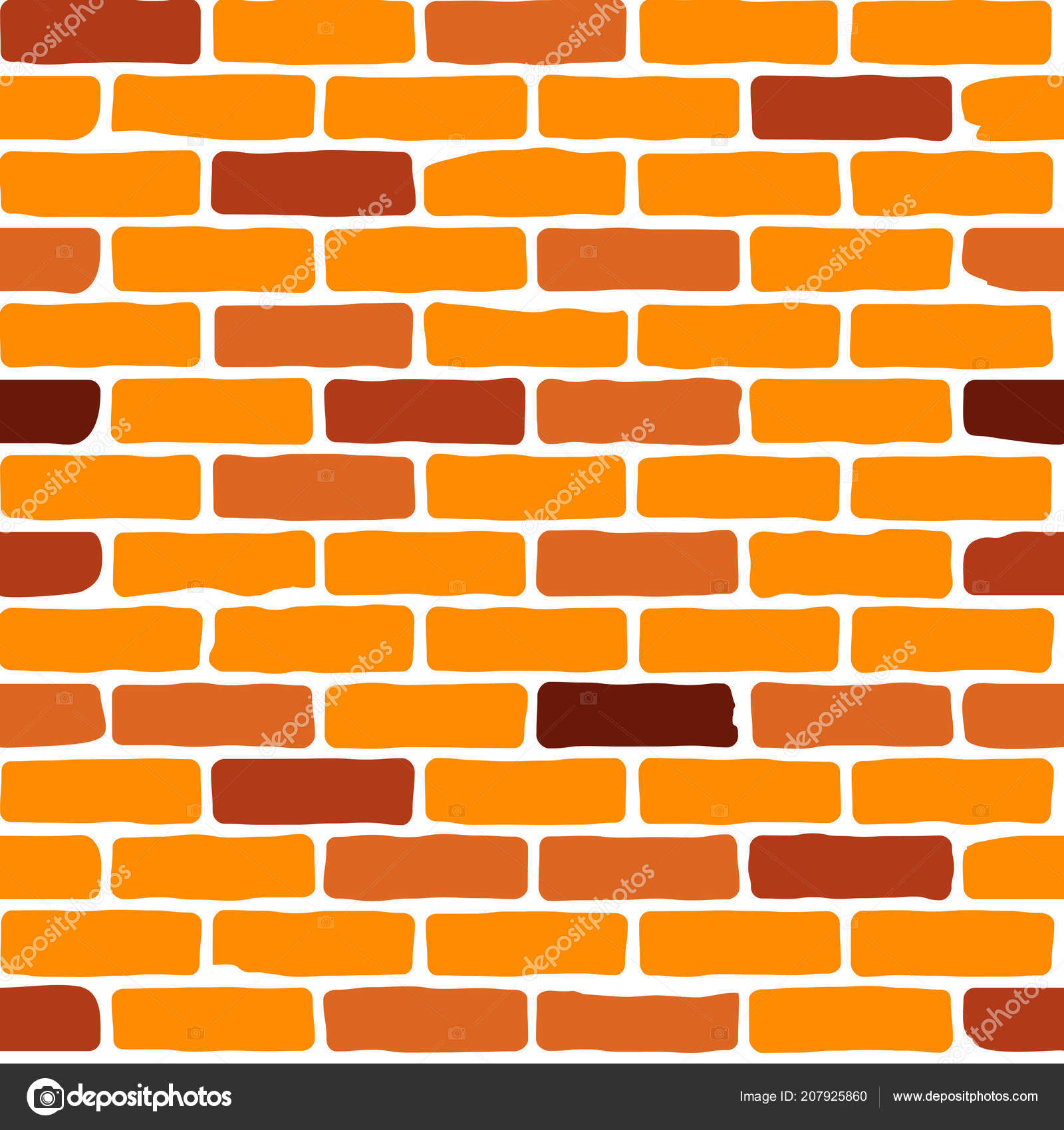Vector Seamless Brick Pattern Brick Wall Background Stock Vector by ...