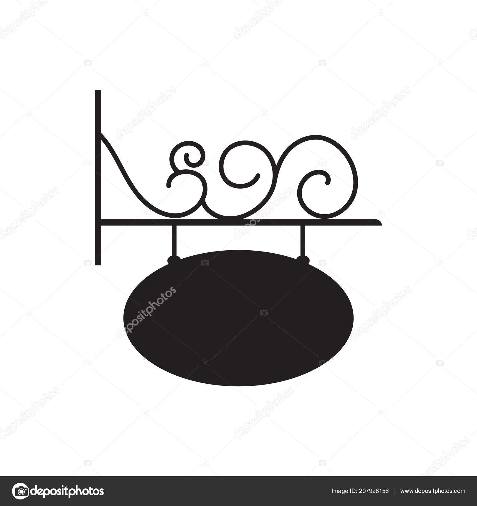 Vector Illustration Wrought Iron Sign Design ⬇ Vector Image by ...