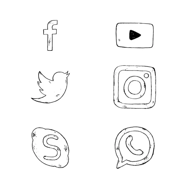 152 Hand drawn facebook icon Vectors, Royalty-free Vector Hand drawn ...