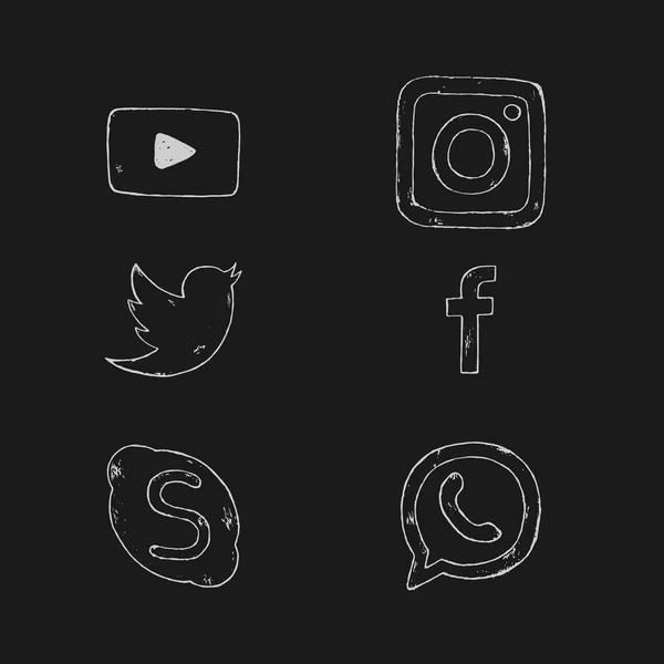 152 Hand drawn facebook icon Vectors, Royalty-free Vector Hand drawn ...