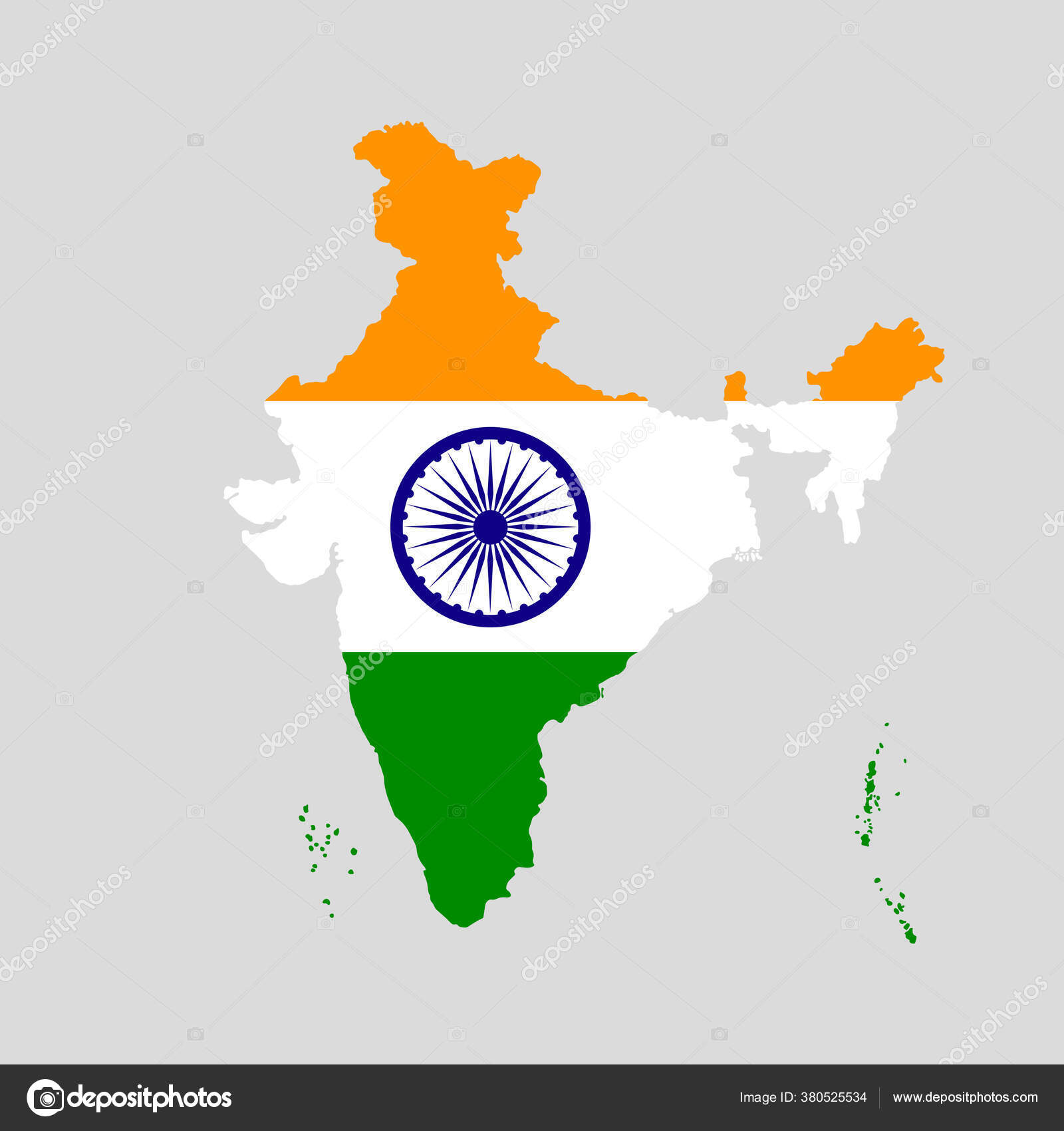 Vector illustration of India flag map. Vector map.. Stock Vector Image ...