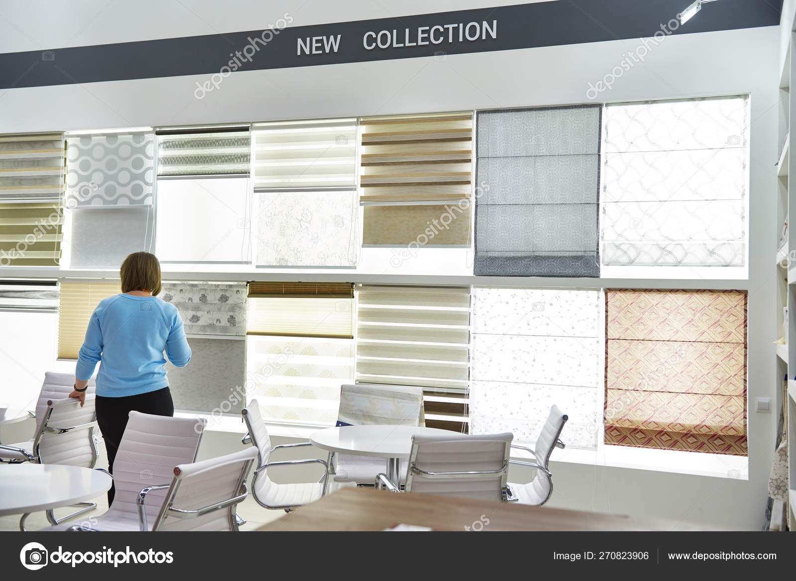 Roman shades in store — Stock Photo © ryzhov #270823906