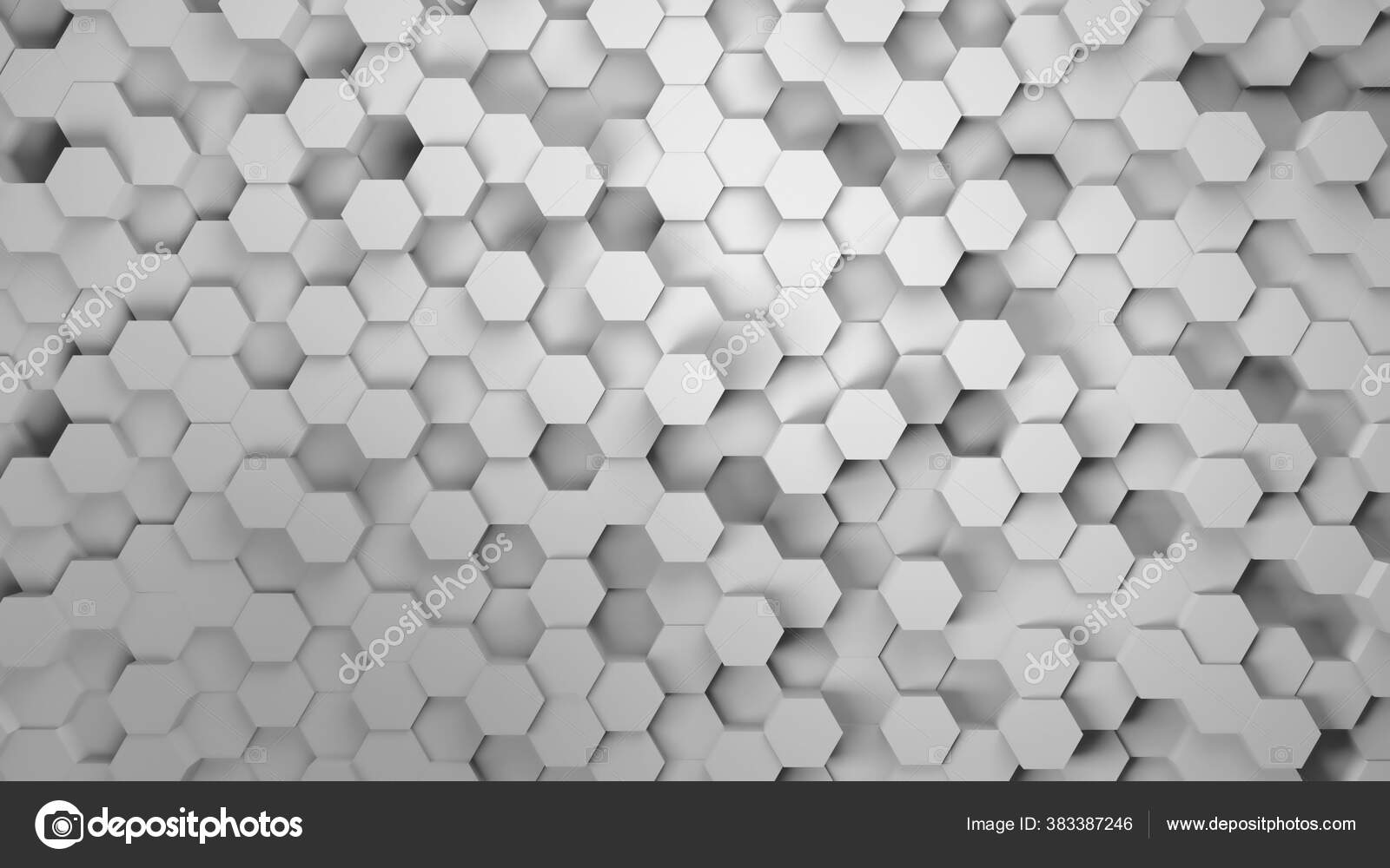 3D gray geometric hexagon abstract background. Moving wall. honeycombs. Animation loop 4. 3d ...