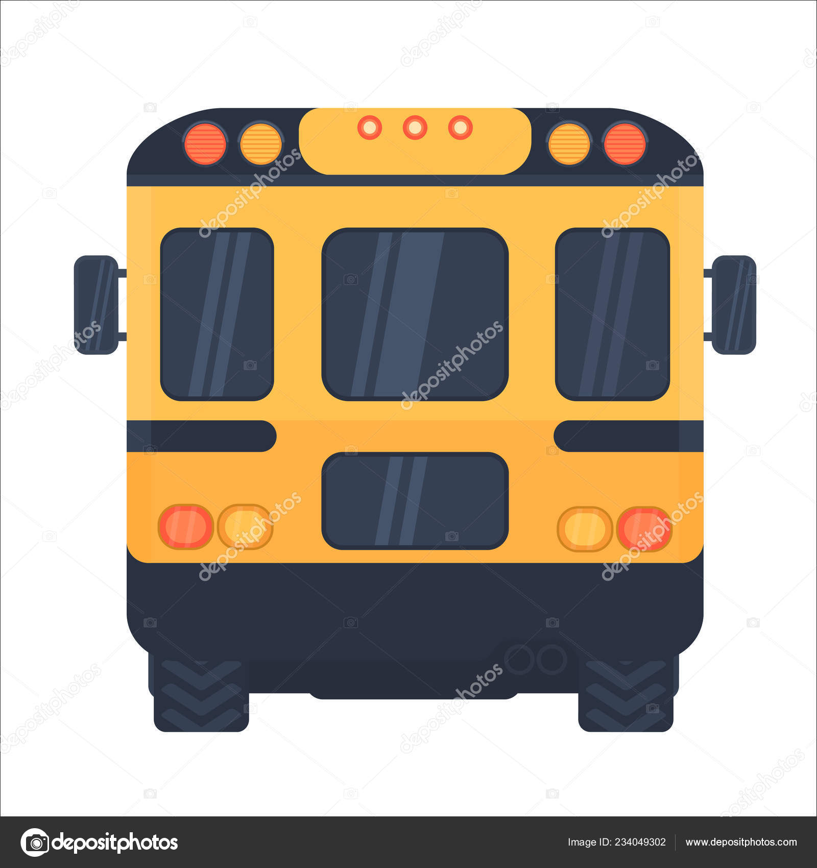 Vista Trasera Del Autobús Escolar Autobús De Ciudad De 13 Metros