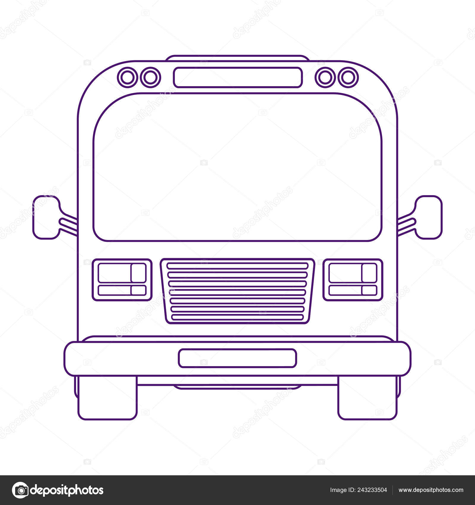 Front Of School Bus Drawing