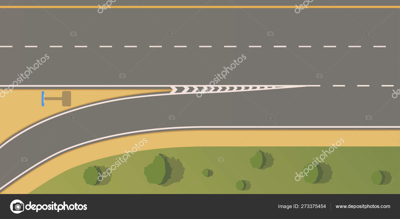 Road Vector Top View