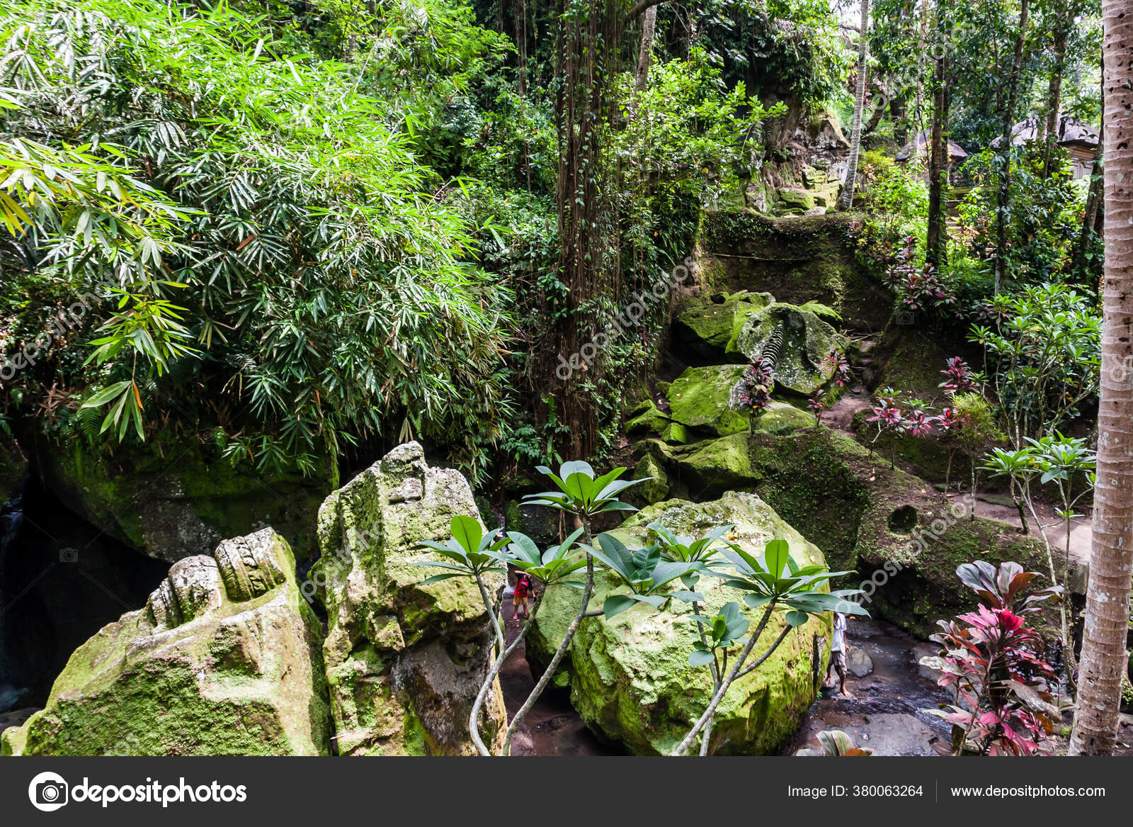 Mossy Ruin Ancient Hindu Temple Bali Island Indonesia Stock Photo by ...