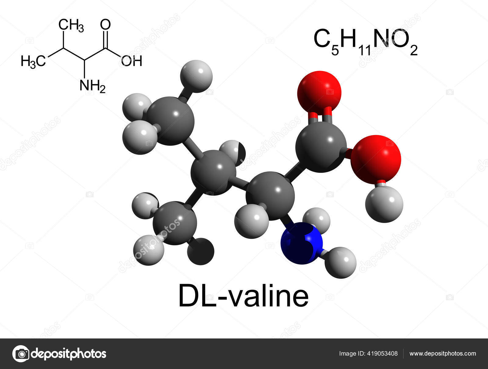 Structural Formula For Valine