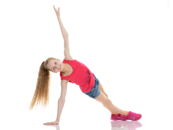 Tween gymnast stretching Stock Photos, Royalty Free Tween gymnast ...