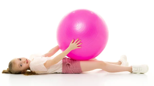 Child exercise ball Stock Photos, Royalty Free Child exercise ball ...