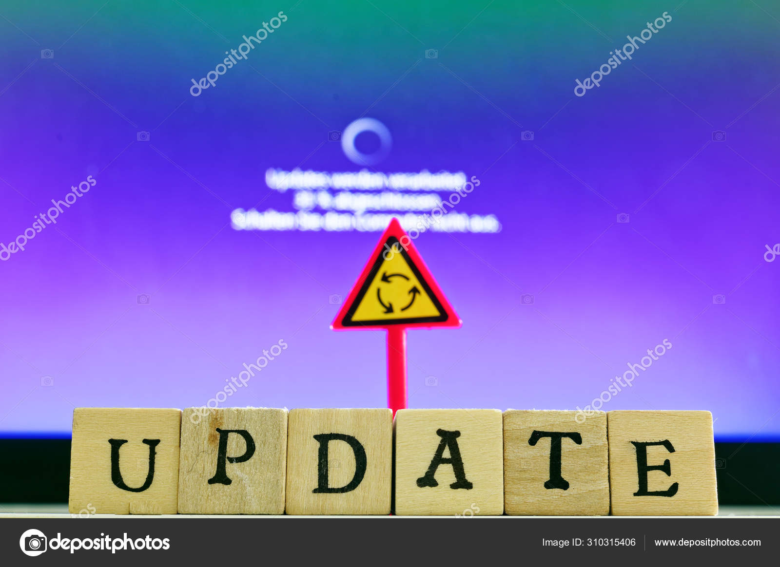 Font Update Update Process Background Configuring Computer Stock Photo ...