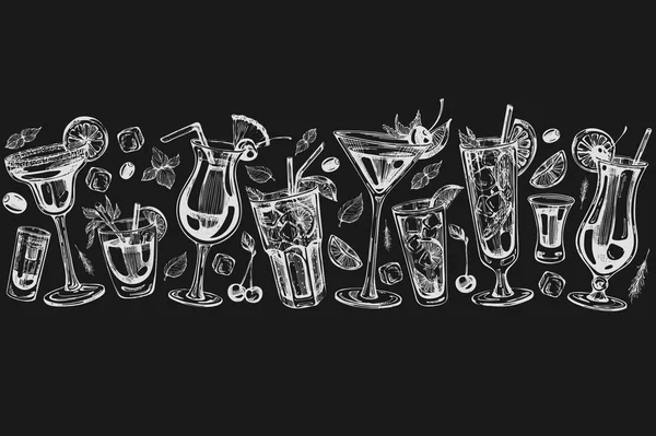 Vector Background Graphic Cocktails Cocktail Menu Cocktails Party ...