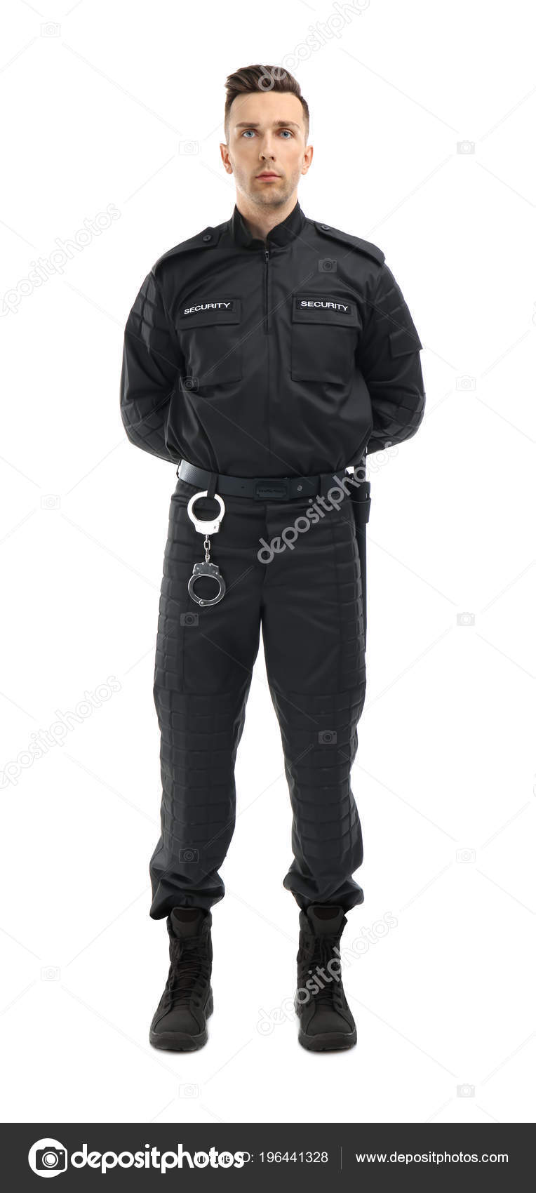 Male Security Guard Uniform White Background Stock Photo by ©NewAfrica ...