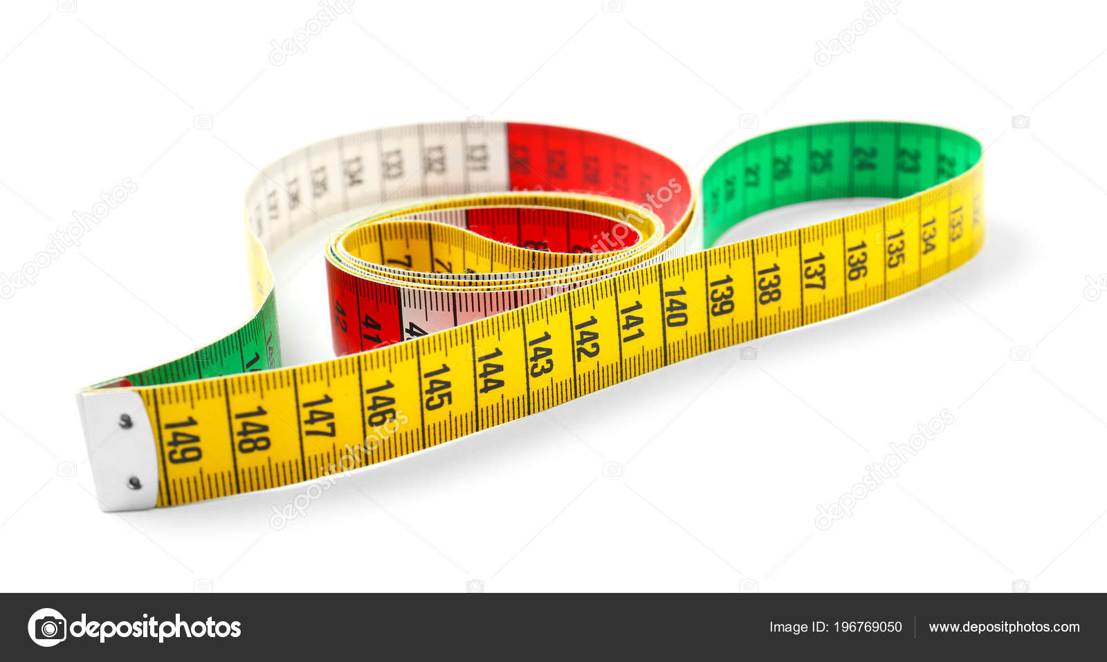 Measuring Tape White Background — Stock Photo © NewAfrica #196769050