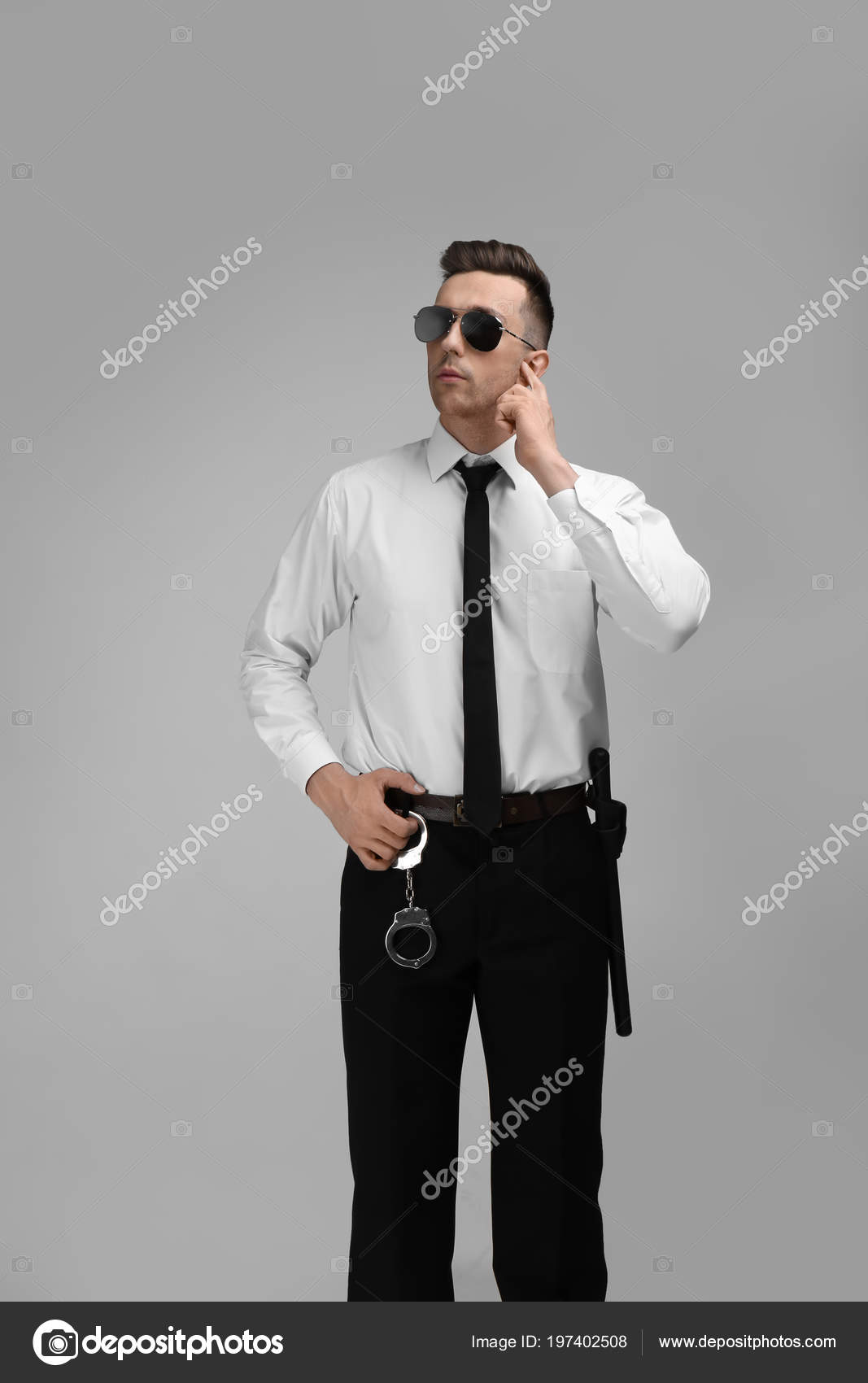 Male Security Guard Uniform Color Background Stock Photo by ©NewAfrica ...