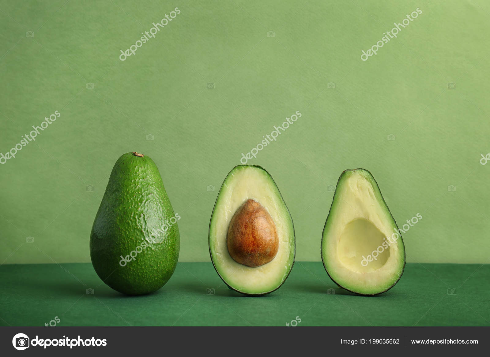 Composition Ripe Avocados Color Background — Stock Photo © NewAfrica ...