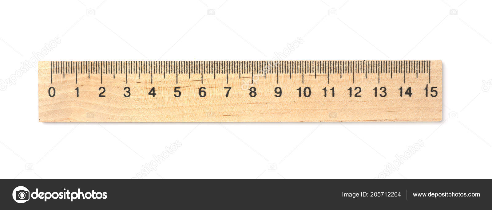 Wooden Ruler White Background School Stationery Stock Photo by ...