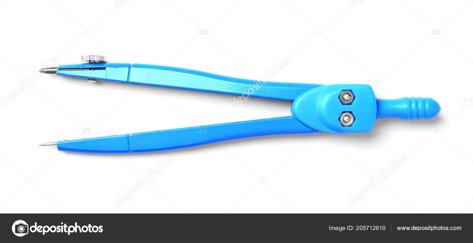 Colorful Pair Compasses White Background School Stationery — Stock ...