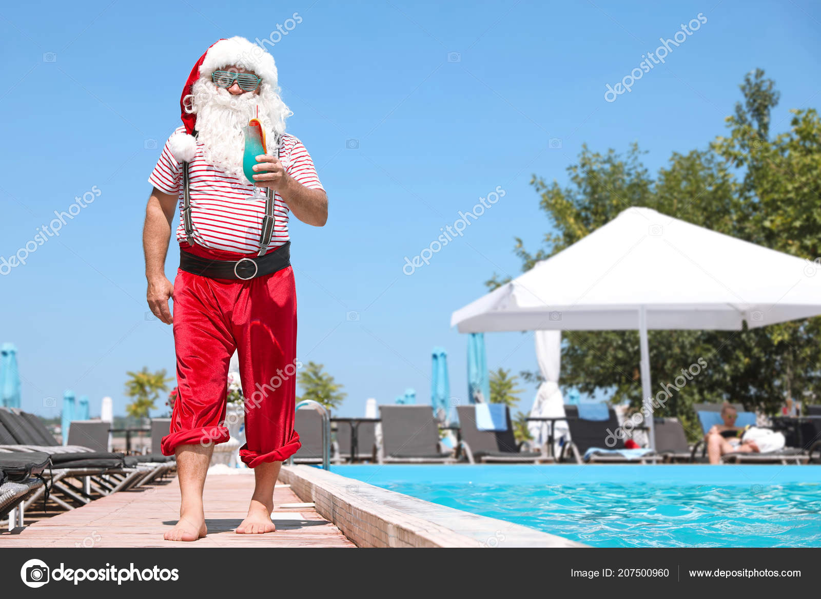 Authentic Santa Claus Cocktail Pool Resort — Stock Photo © NewAfrica ...