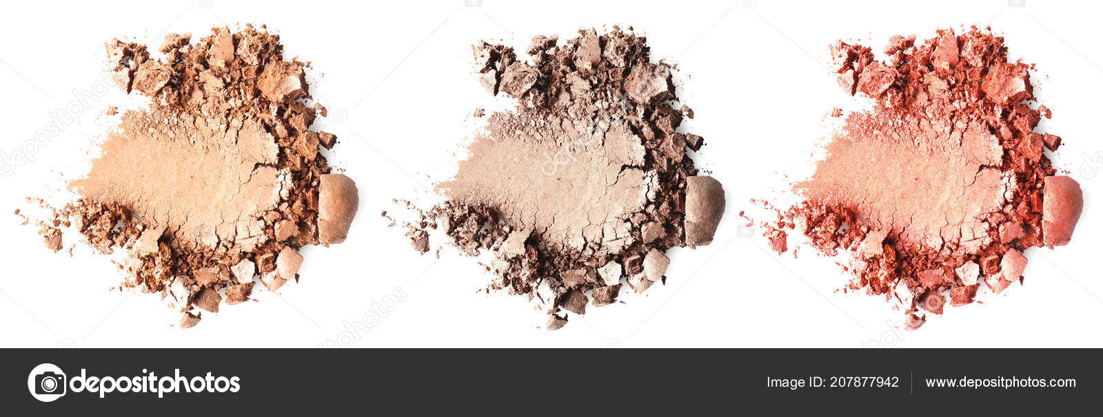 Crushed Makeup Products White Background Color Set Eye Shadows — Stock ...