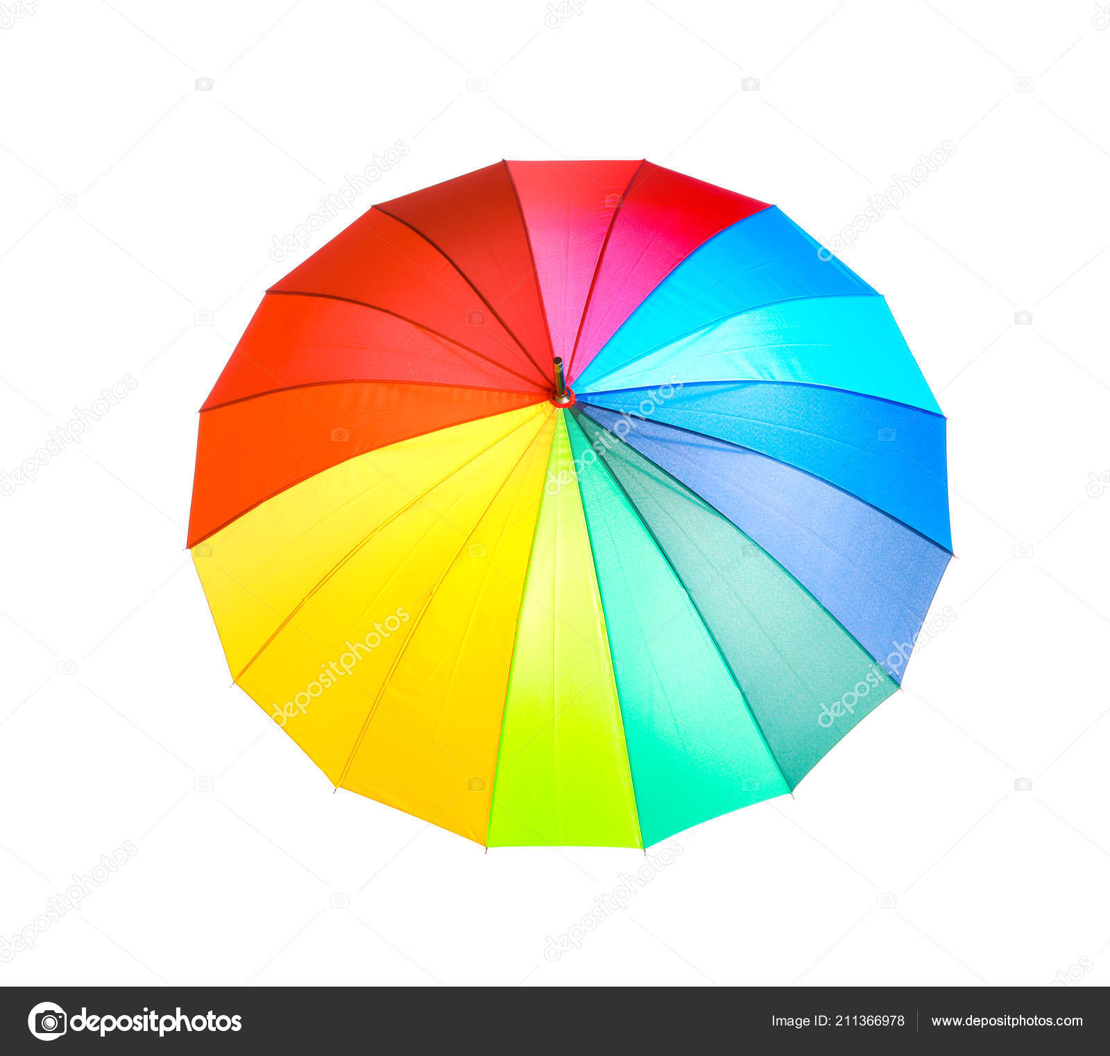 Open Rainbow Color Umbrella White Background — Stock Photo © NewAfrica ...