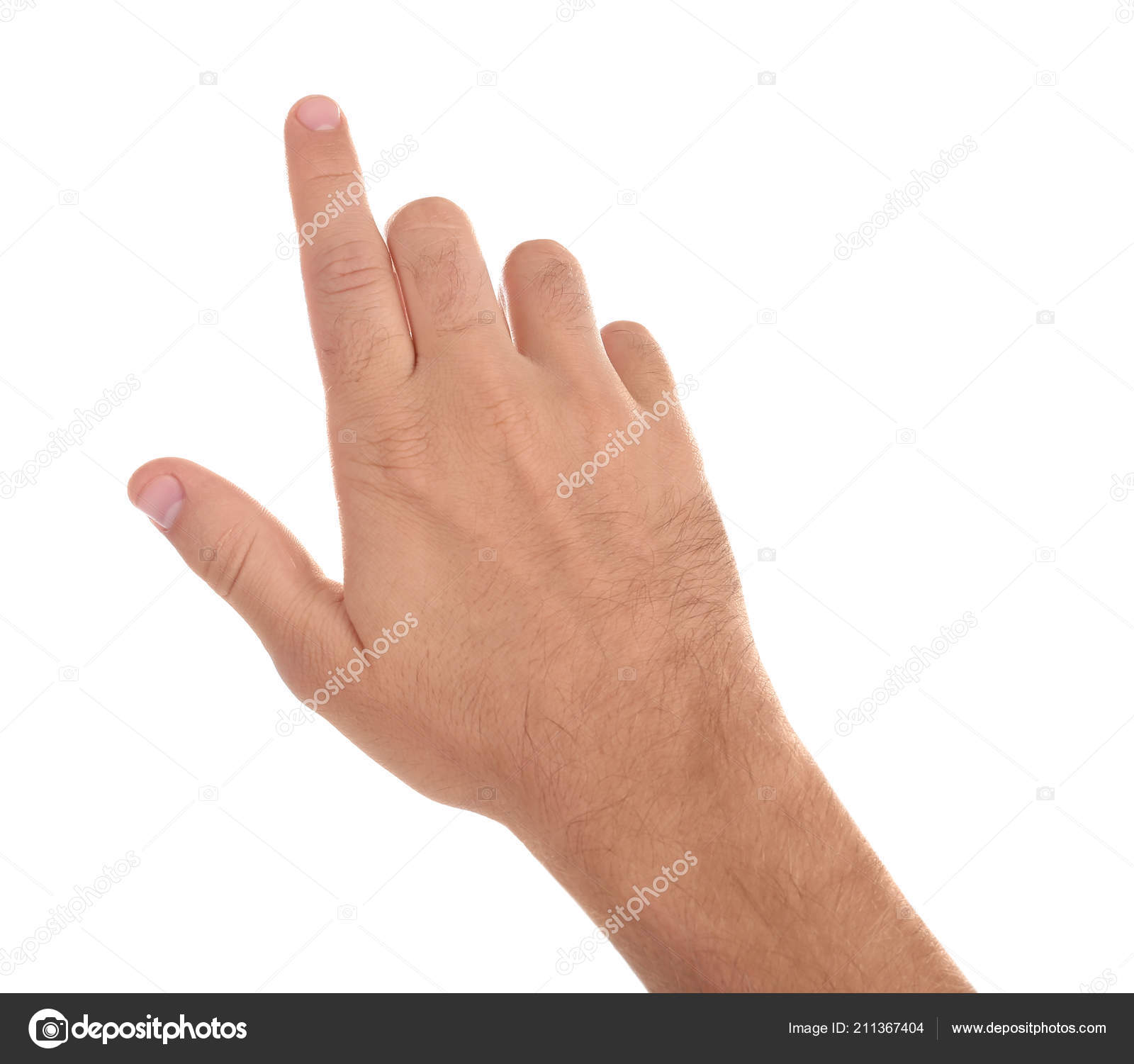 Abstract Young Man Hand White Background стоковое фото ©NewAfrica 211367404