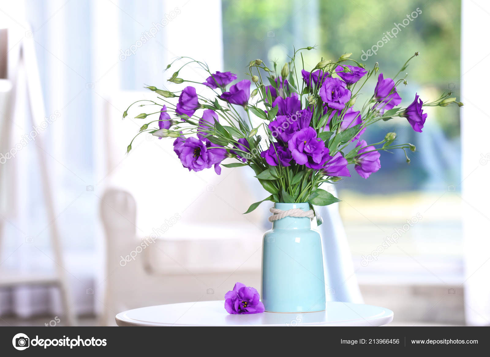 Beautiful Purple Flowers In A Vase