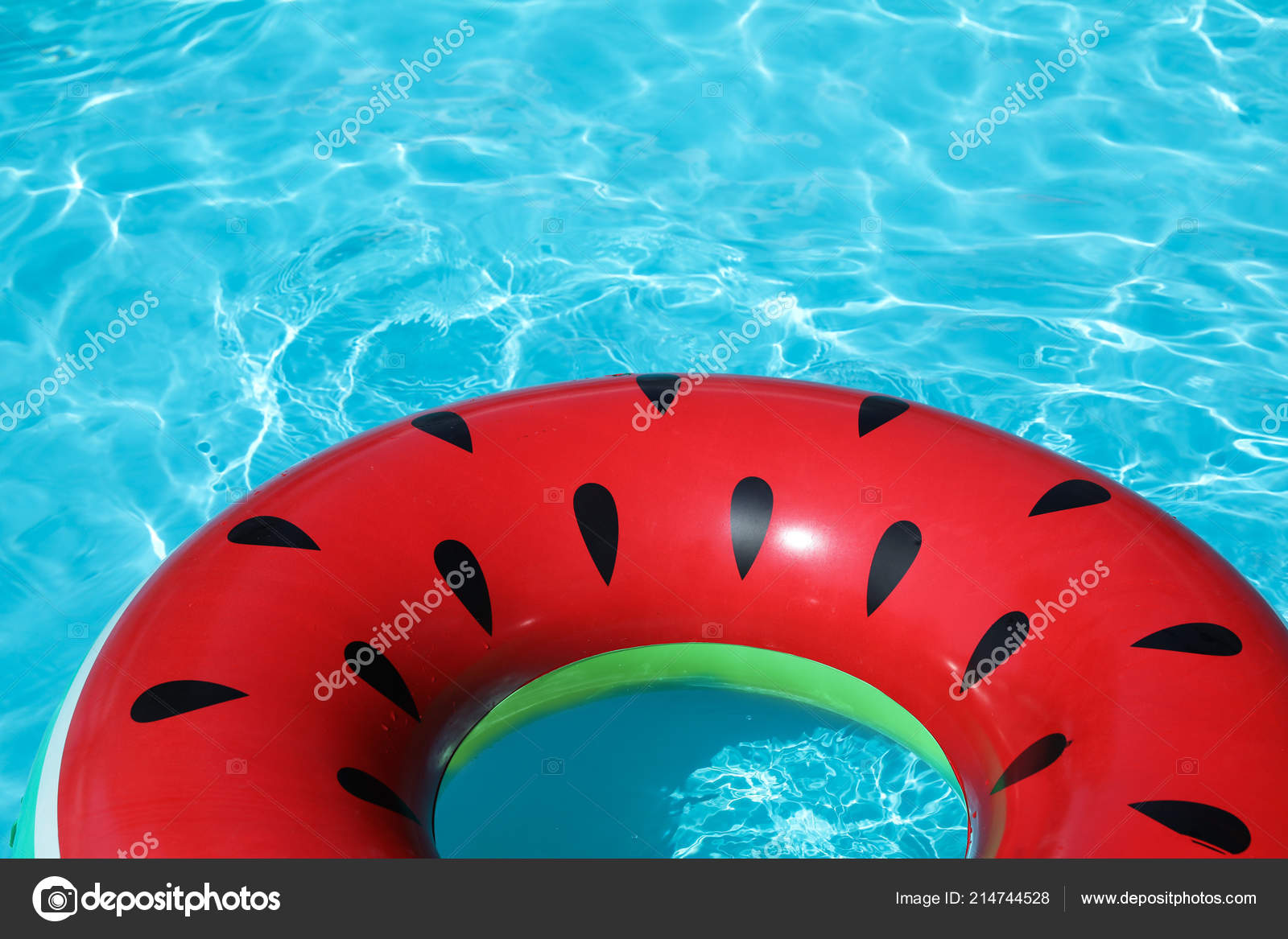 Inflatable Ring Floating Swimming Pool Sunny Day Stock Photo by ...