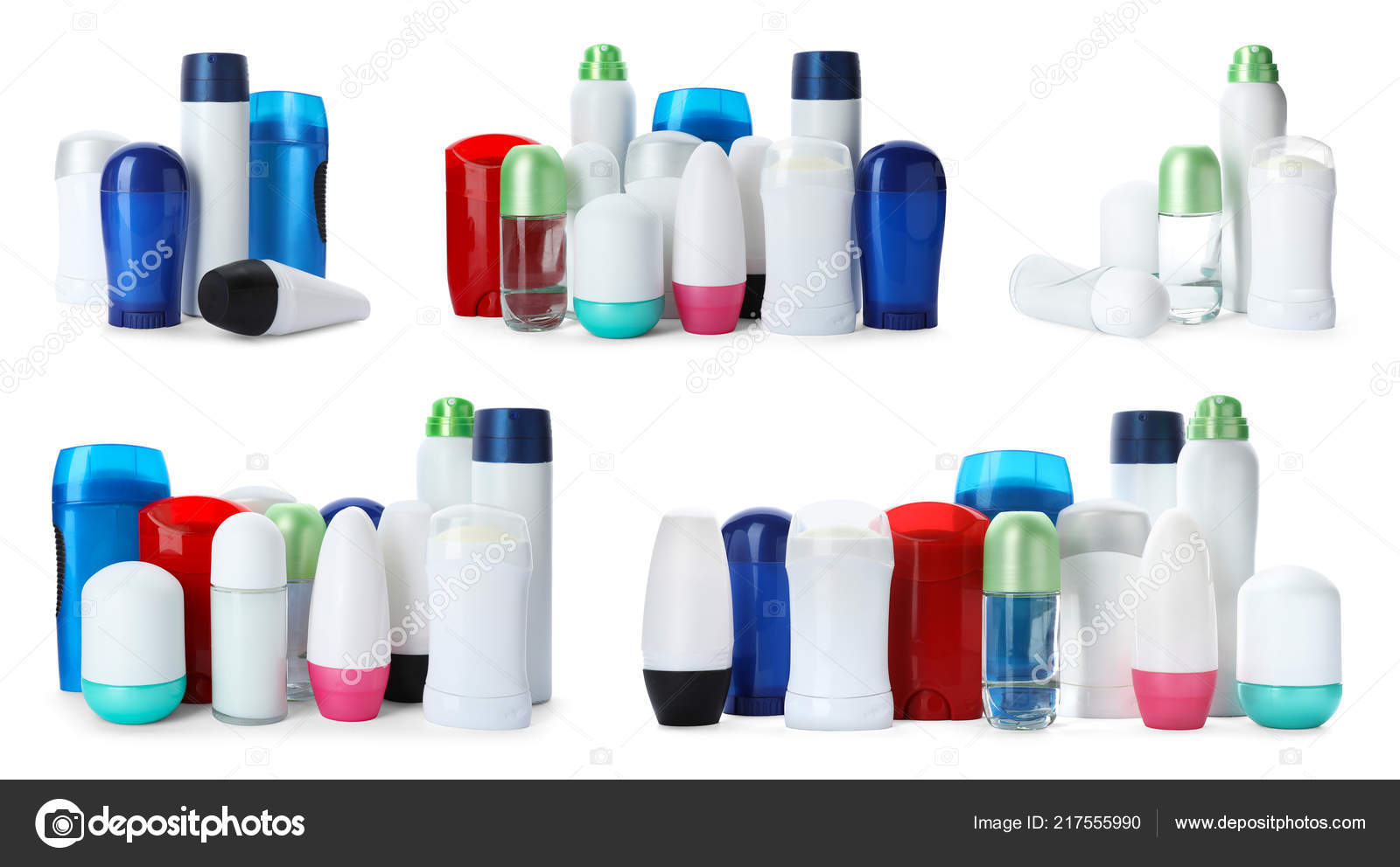Set Different Deodorants White Background Stock Photo by ©NewAfrica ...