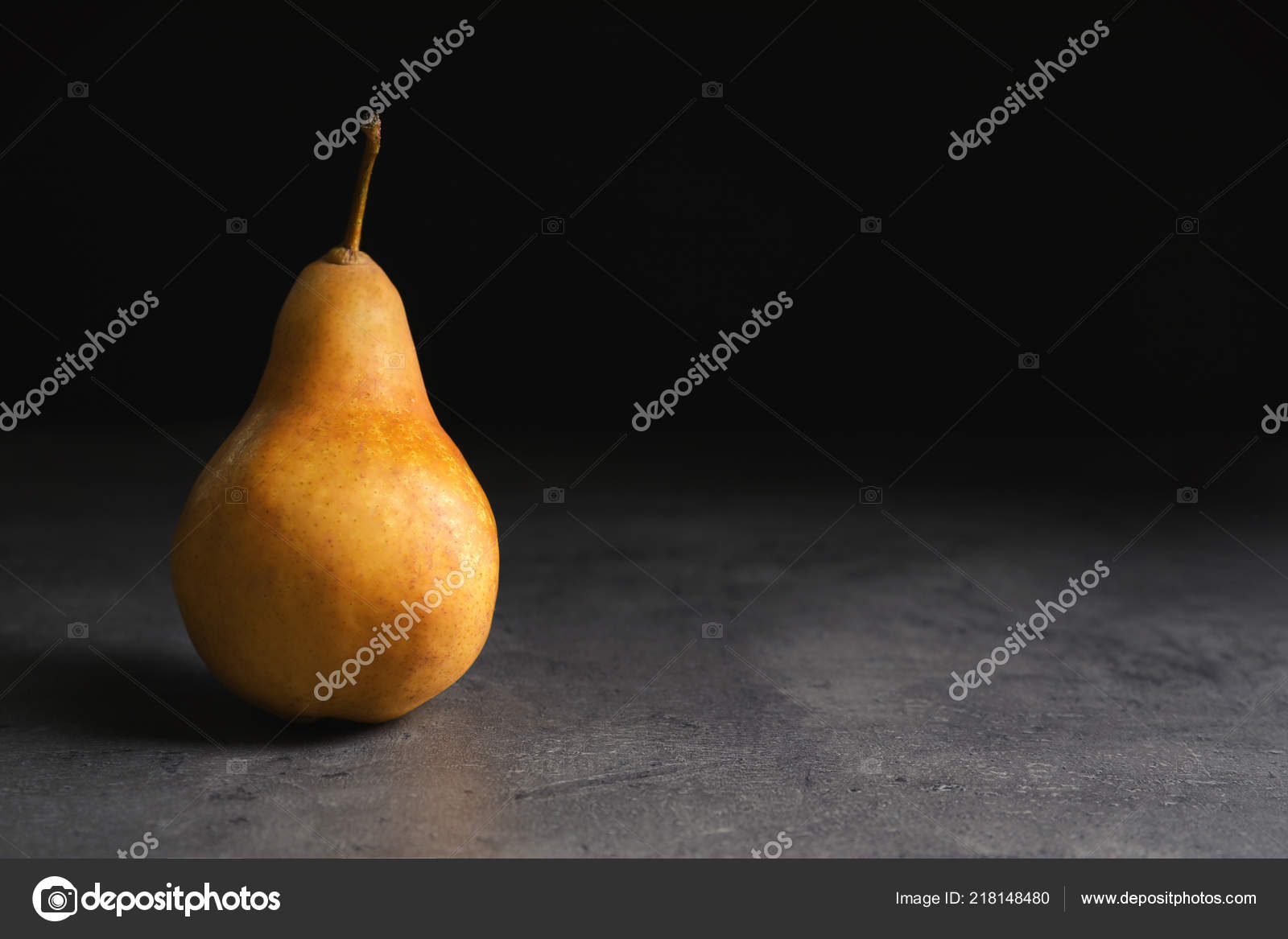 Ripe Pear Table Black Background Space Text Stock Photo by ©NewAfrica ...