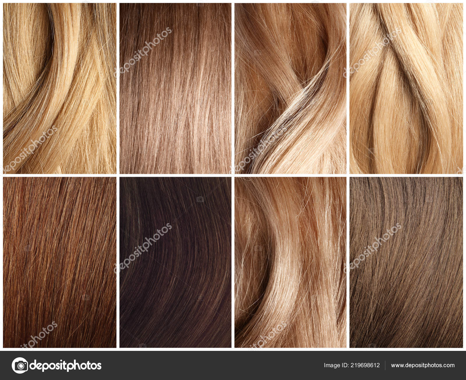 Set Color Hair Samples Beauty Professional Treatment — Stock Photo ...