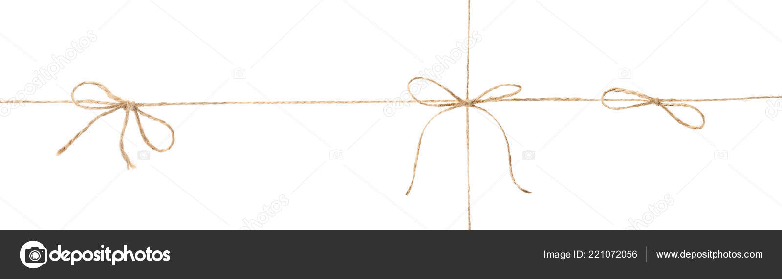 Set Hemp Rope Bows White Background — Stock Photo © NewAfrica #221072056