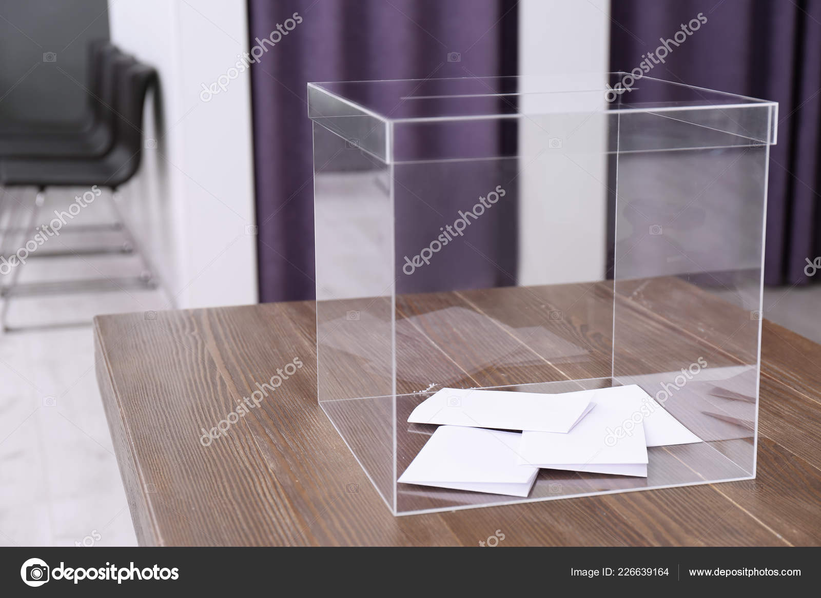Ballot Box Table Polling Station — Stock Photo © NewAfrica #226639164
