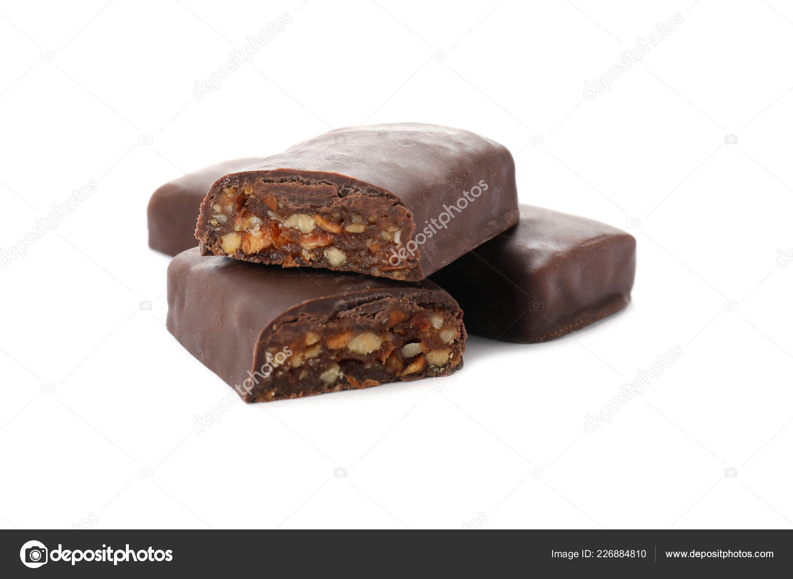 Tasty Glazed Protein Bars White Background Stock Photo by ©NewAfrica ...