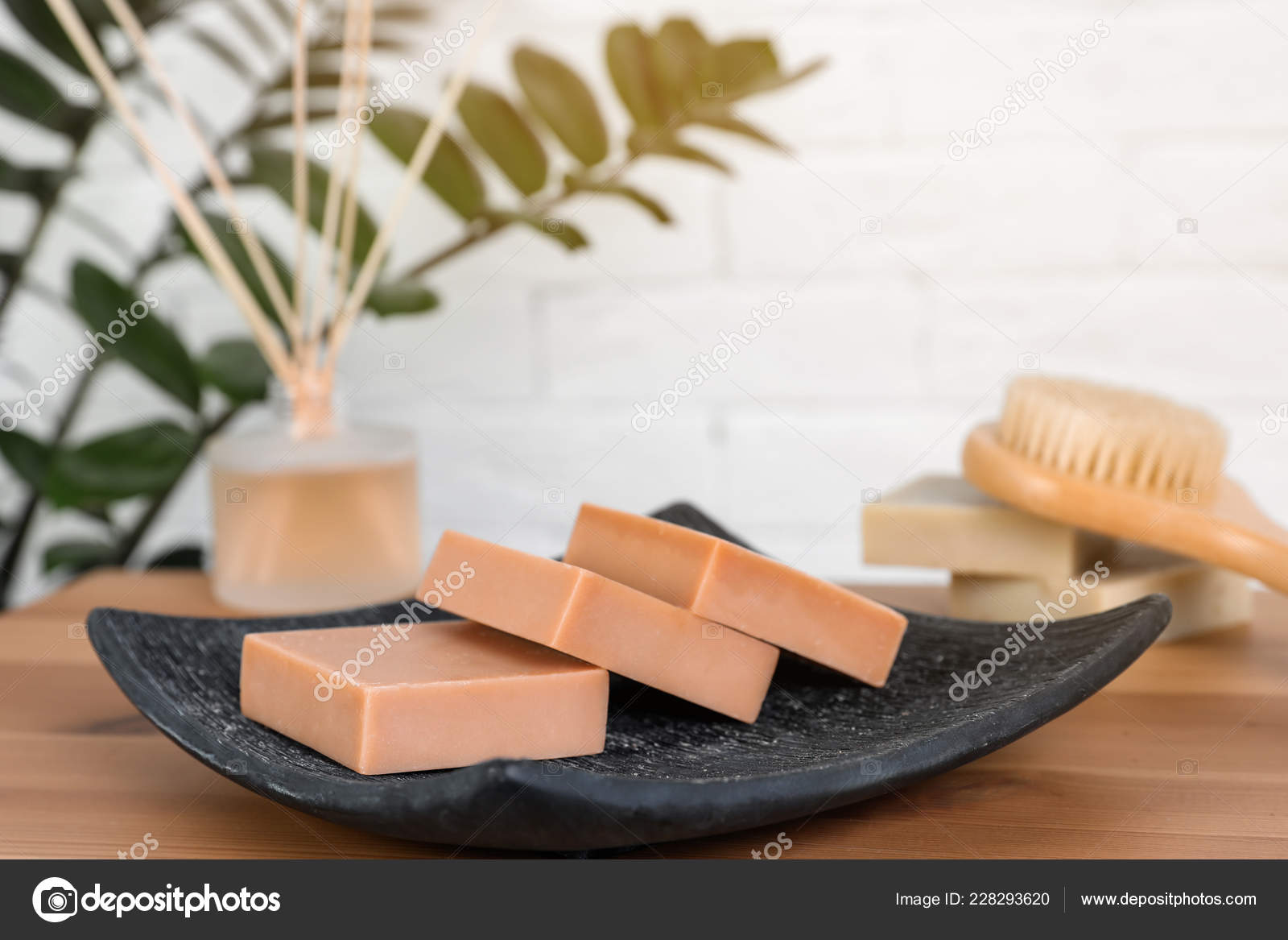 Plate Handmade Soap Bars Table Stock Photo by ©NewAfrica 228293620