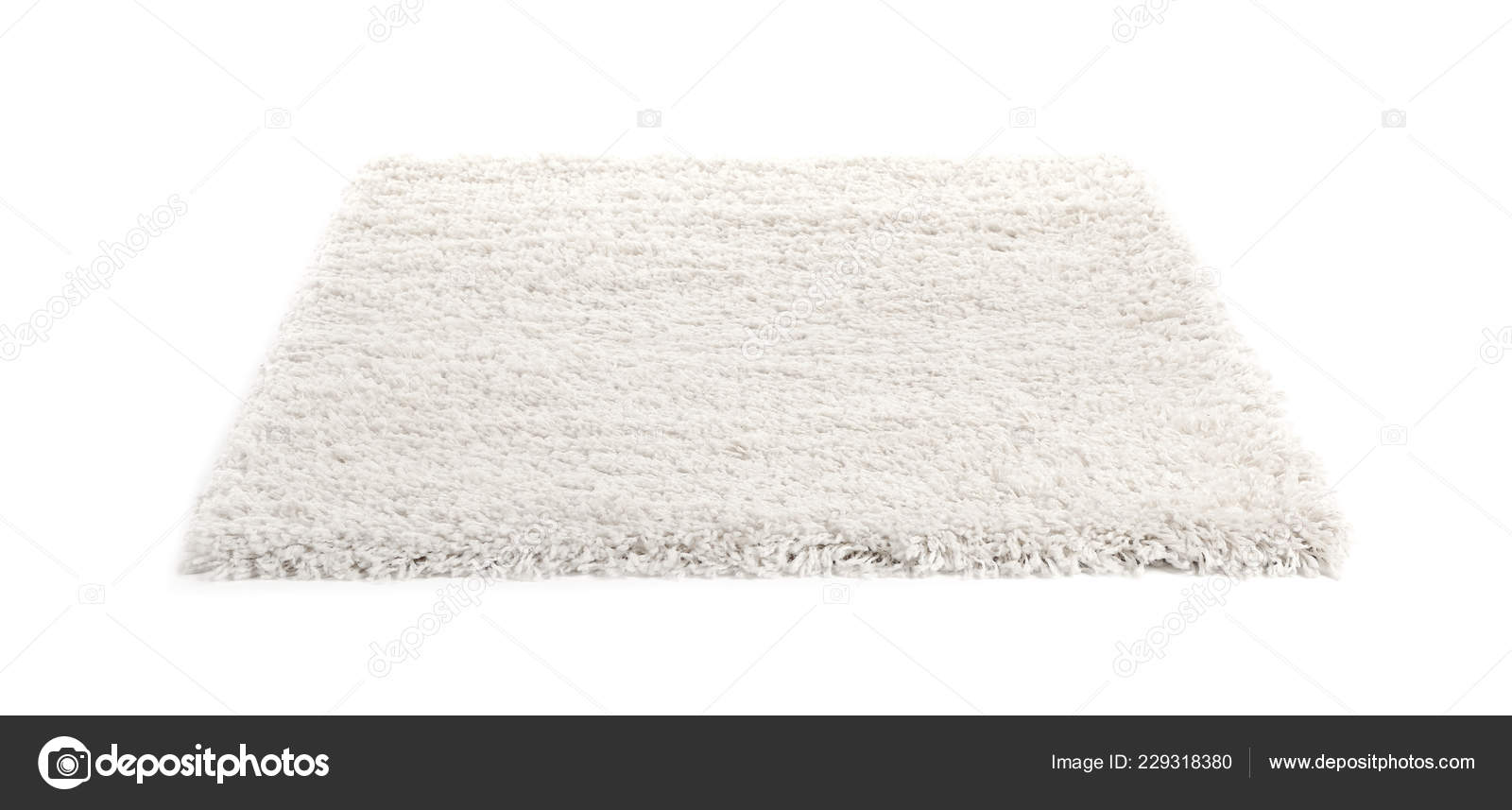 Fuzzy Carpet White Background Interior Element Stock Photo by ...