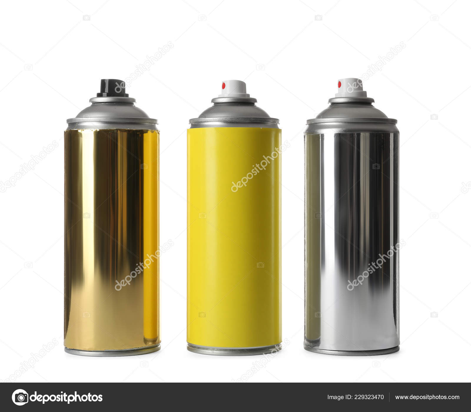 Cans Different Spray Paints White Background Stock Photo by ©NewAfrica ...