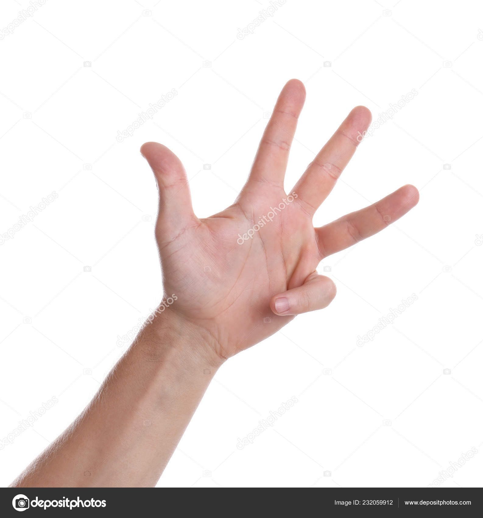 Man Showing Hand White Background Closeup — Stock Photo © NewAfrica ...