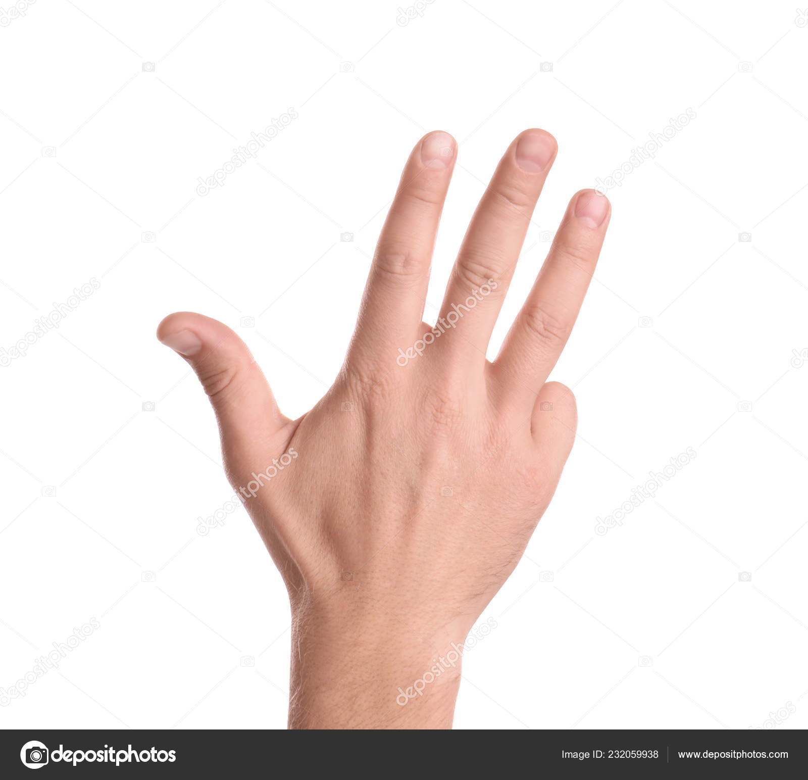 Man Showing Hand White Background Closeup — Stock Photo © NewAfrica ...