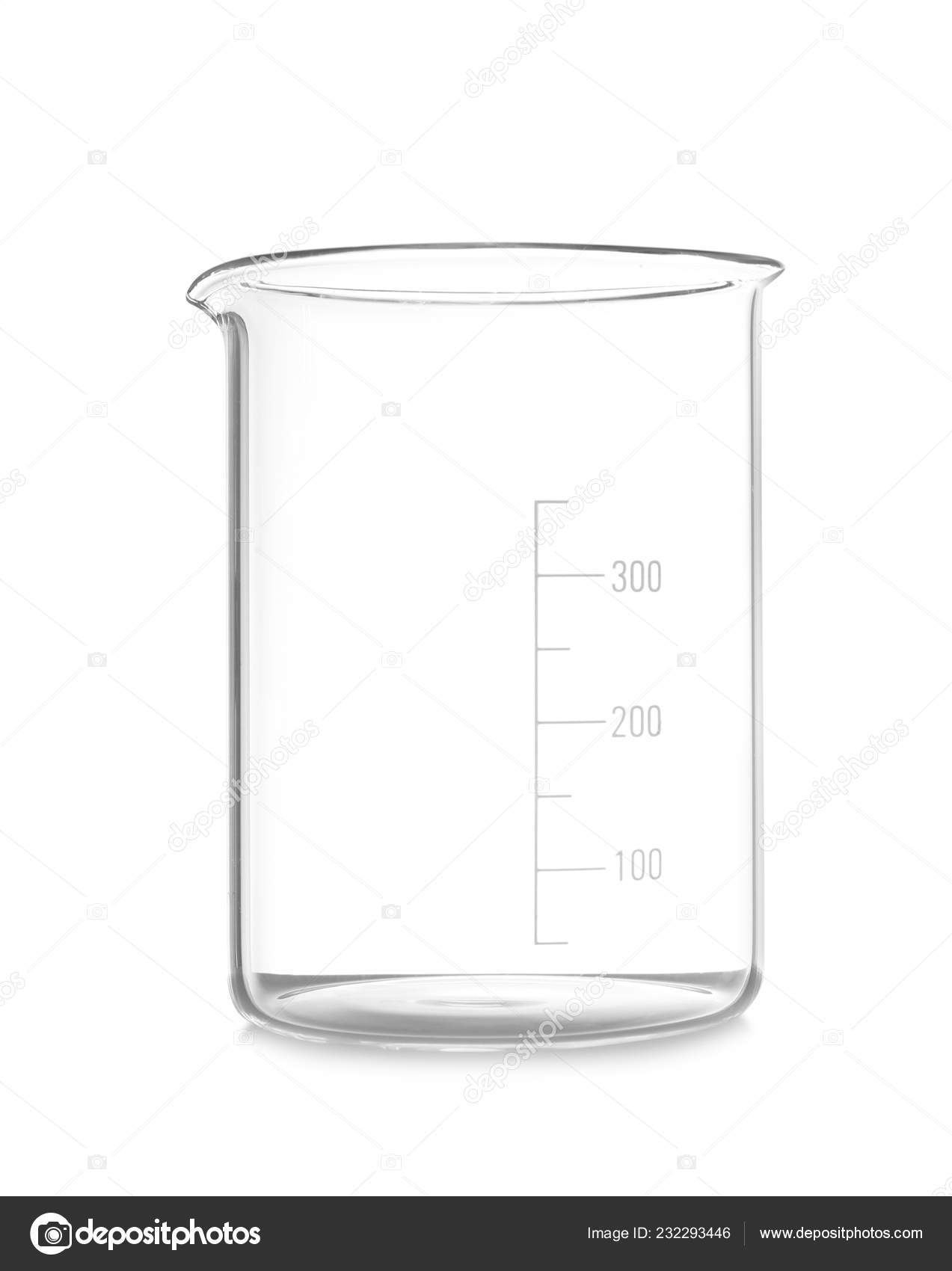 Empty Beaker Isolated White Chemistry Laboratory Glassware — Stock ...