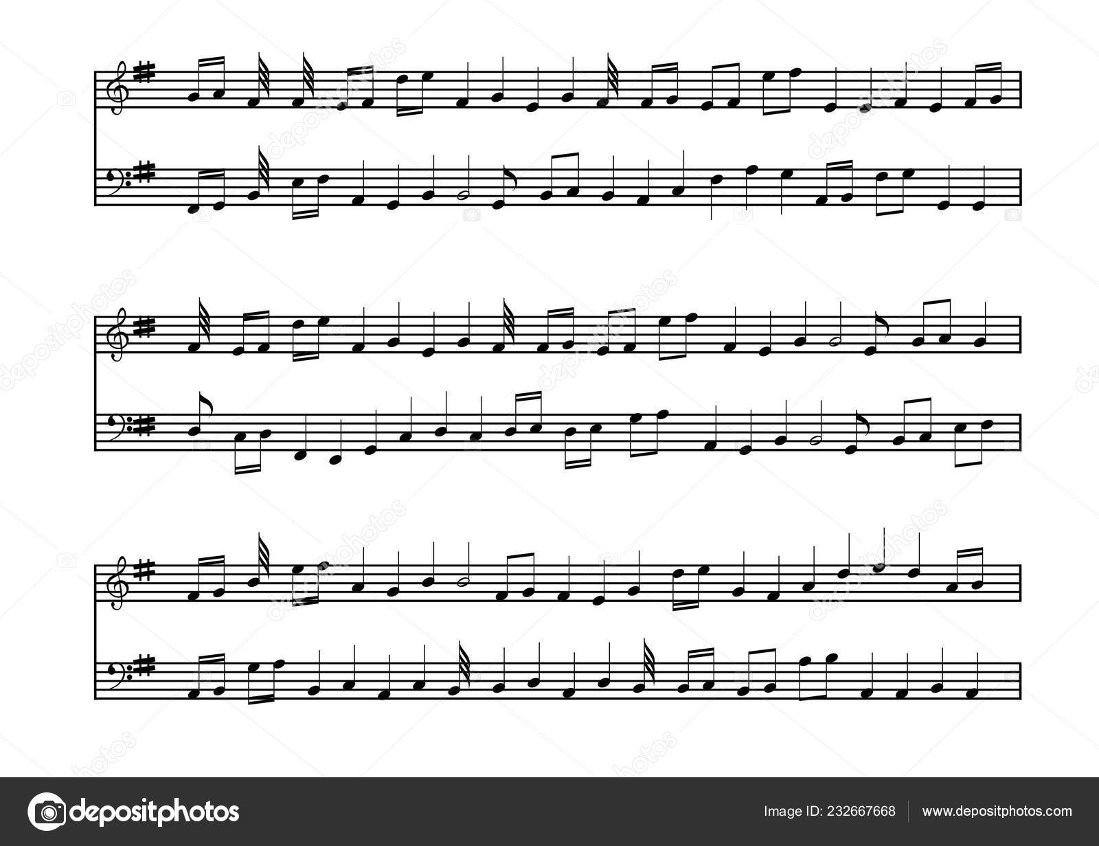 Music Staff Notes White Background Stock Photo by ©NewAfrica 232667668