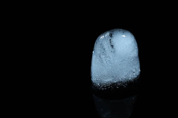 Melting Ice Cubes Black Background Frozen Liquid Stock Photo by ...