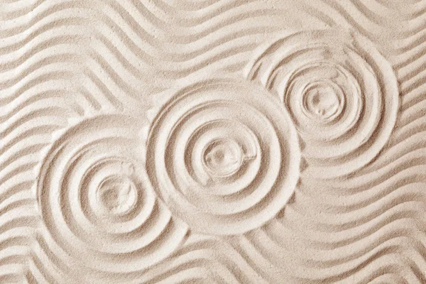 White Sand Pattern Background Zen Meditation Harmony — Stock Photo ...