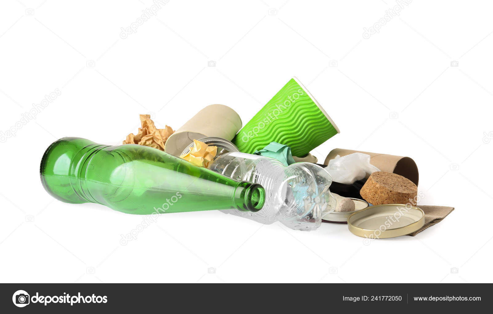 Garbage Pile White Background